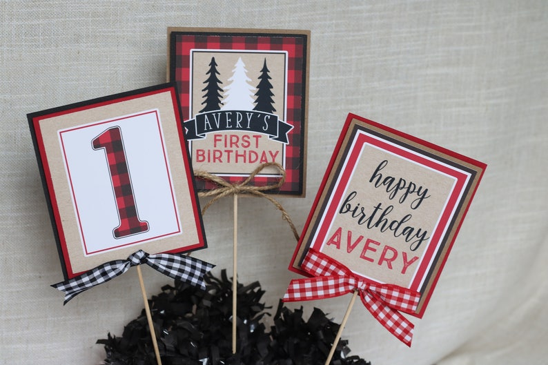 Lumberjack Buffalo Plaid Centerpiece SticksLumberjack Table | Etsy