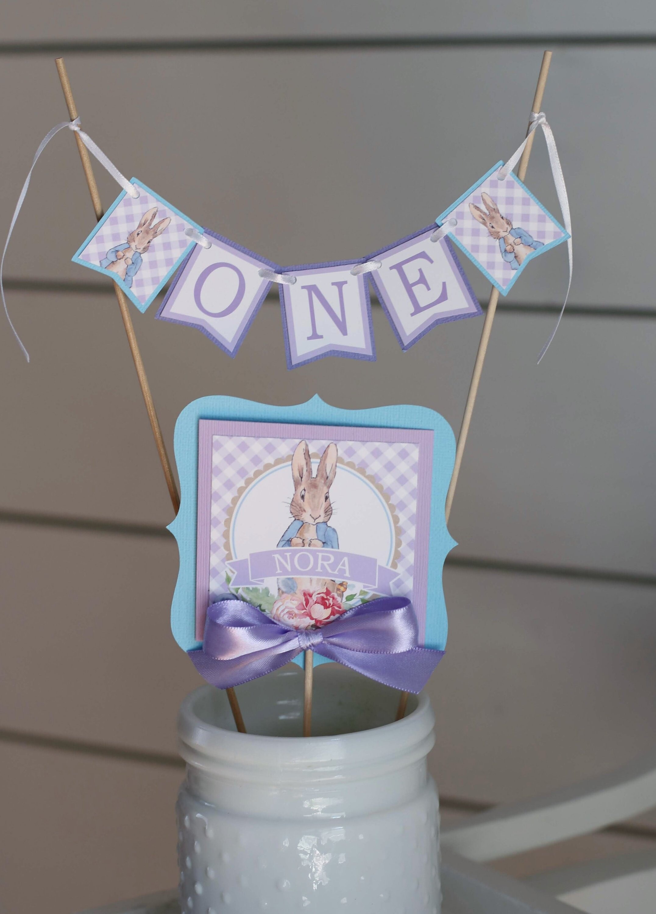 Peter Rabbit Girly Cake Topper Set Cake Bunting & Topper Set | Etsy