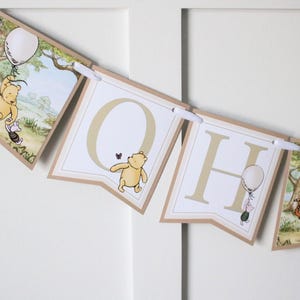 Winnie the Pooh Baby Shower Banner, Pooh Bear Baby Shower Decor, Winnie ...