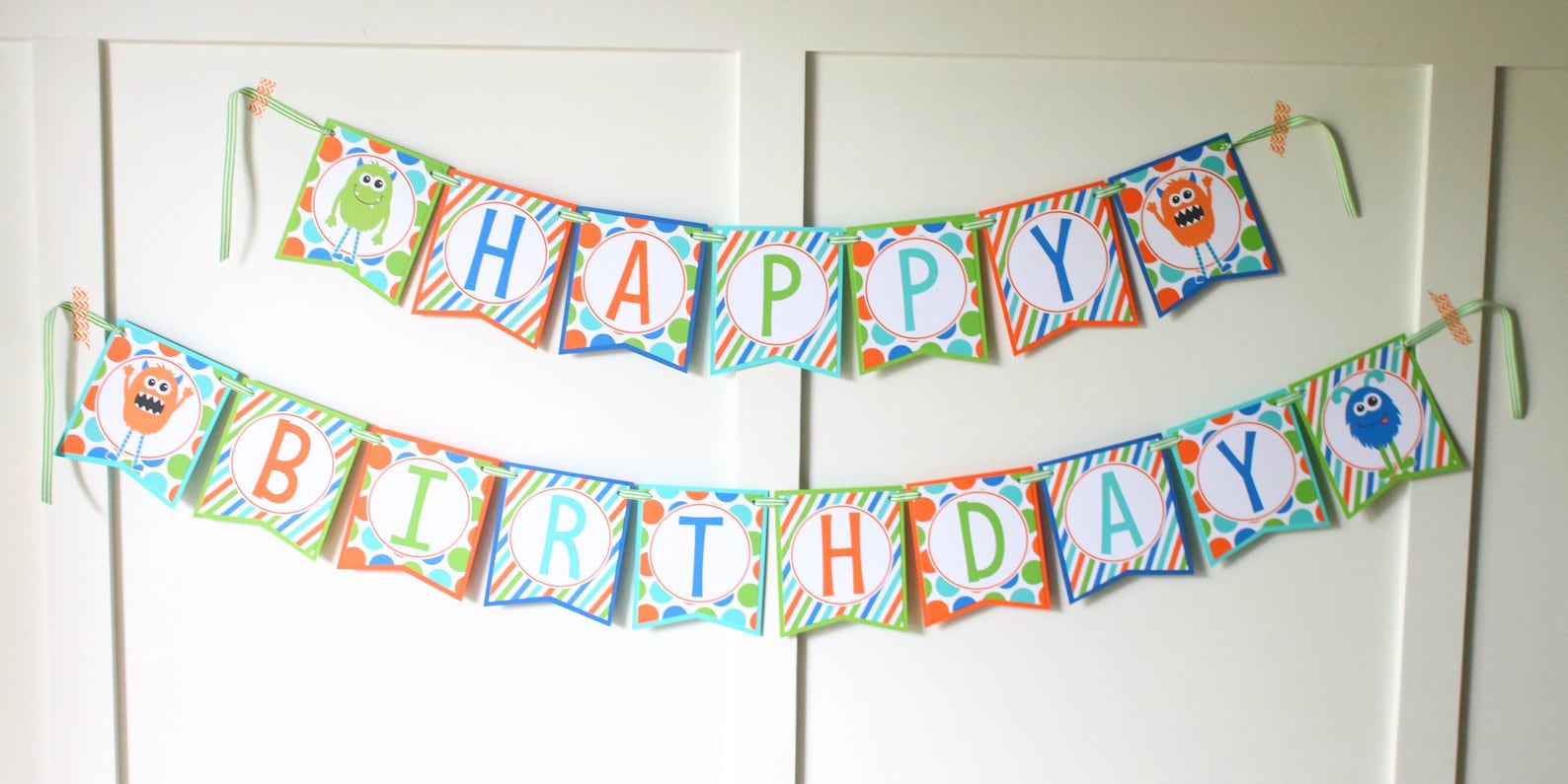 Monster Birthday Banner Little Monster Birthday Decorations - Etsy
