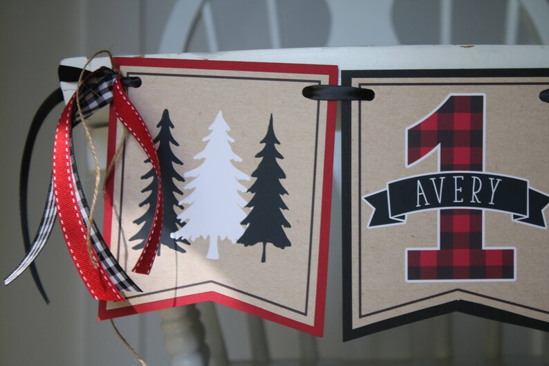 Lumberjack High Chair Banner Buffalo Plaid Birthday High - Etsy