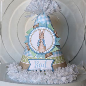 Peter Rabbit Birthday Hat, Boy First Birthday Party Hat, Spring ...