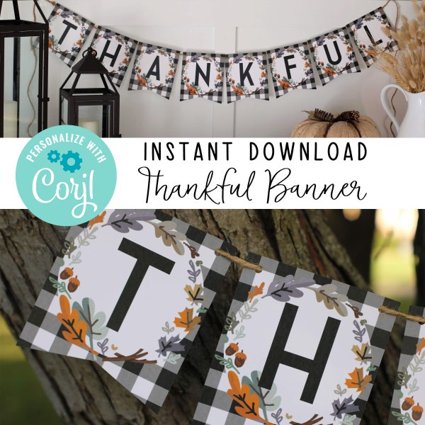 Thanksgiving Banner - Etsy