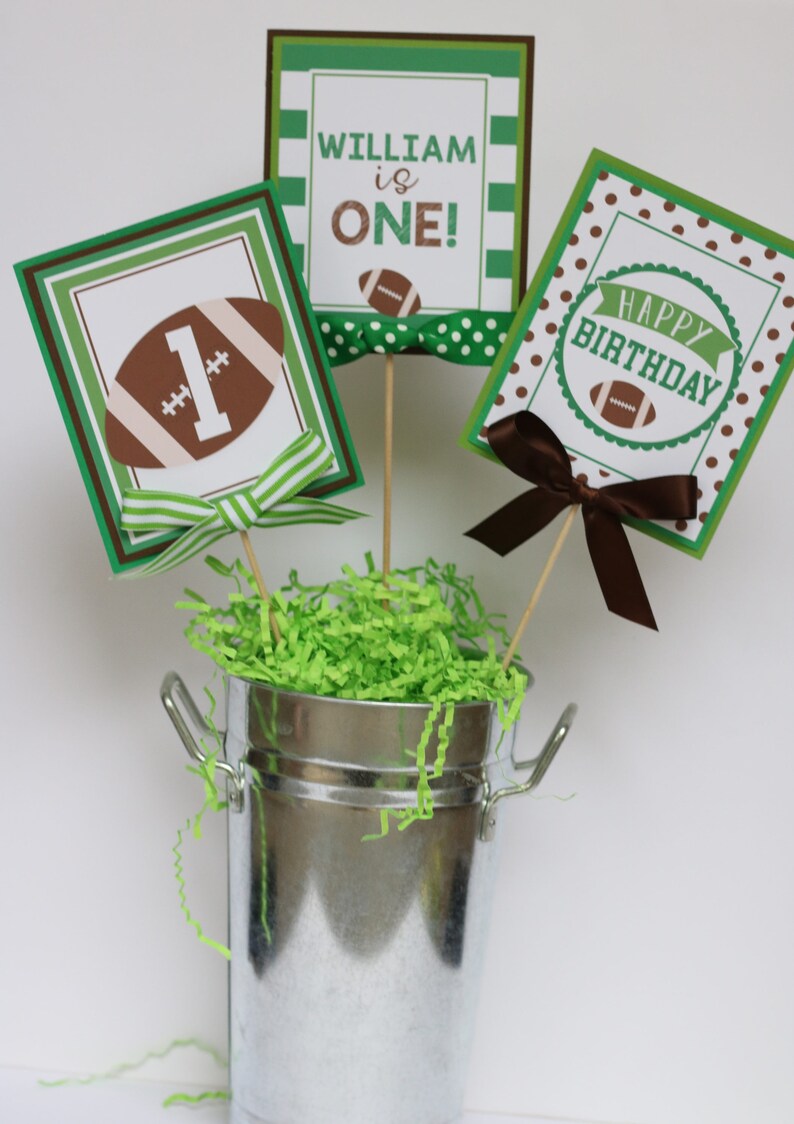 Football Birthday Party Centerpiece Sticks Sports Birthday - Etsy