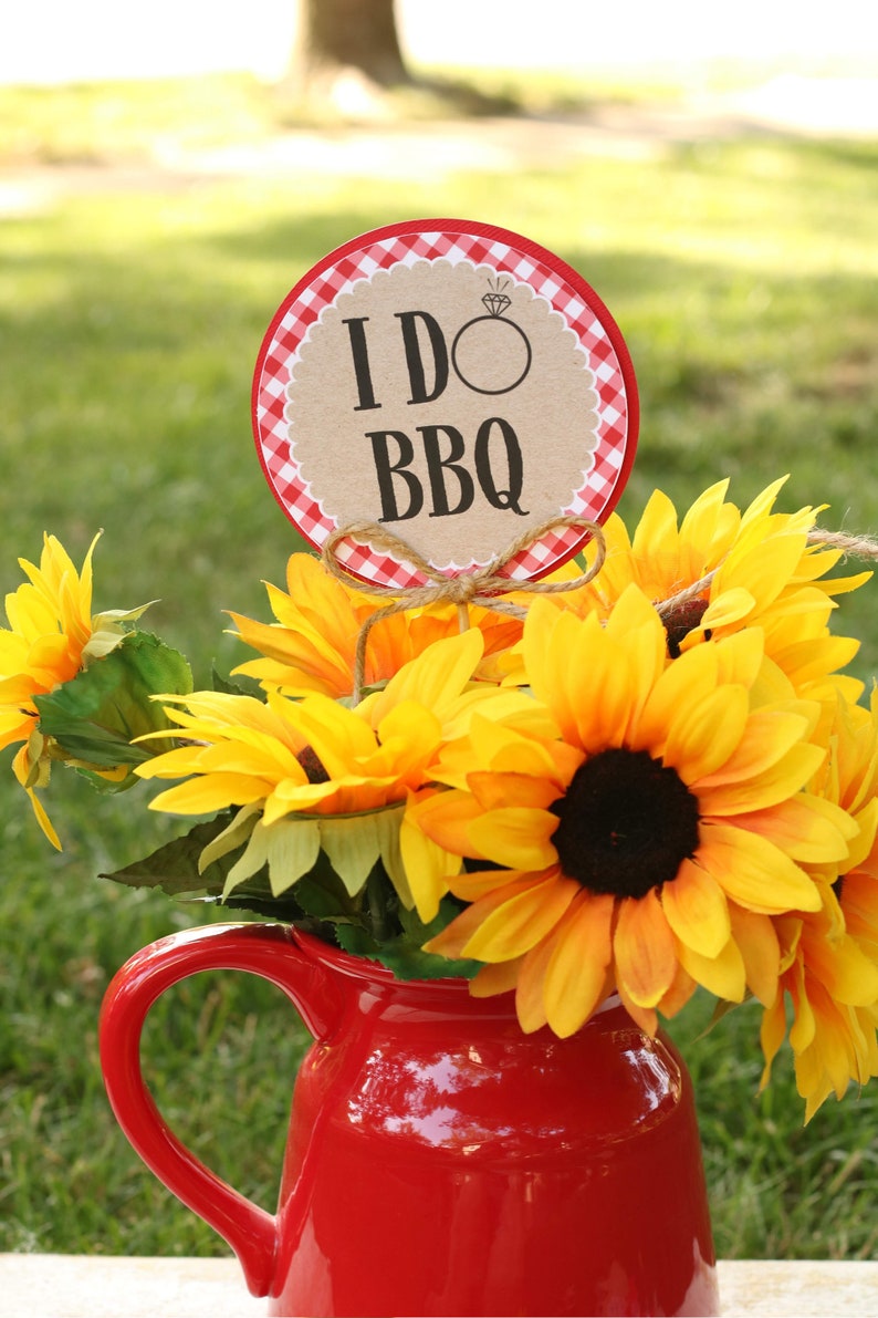 I Do BBQ Bridal Shower Centerpiece Sticks Co-ed Wedding - Etsy