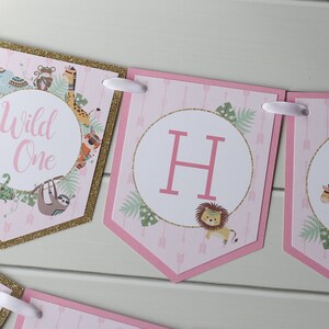 Tribal Jungle Animals Birthday Banner Boho Tribal Jungle Happy Birthday ...