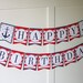 Nautical Birthday Banner Nautical Anchors Happy Birthday Banner ...