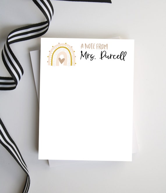 Personalized Teacher Notepad Teacher Appreciation Gift | Etsy