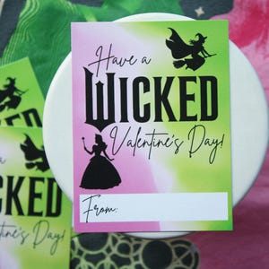 Wicked Valentine, Printable Valentine Cards, Class Valentines, Elphaba ...