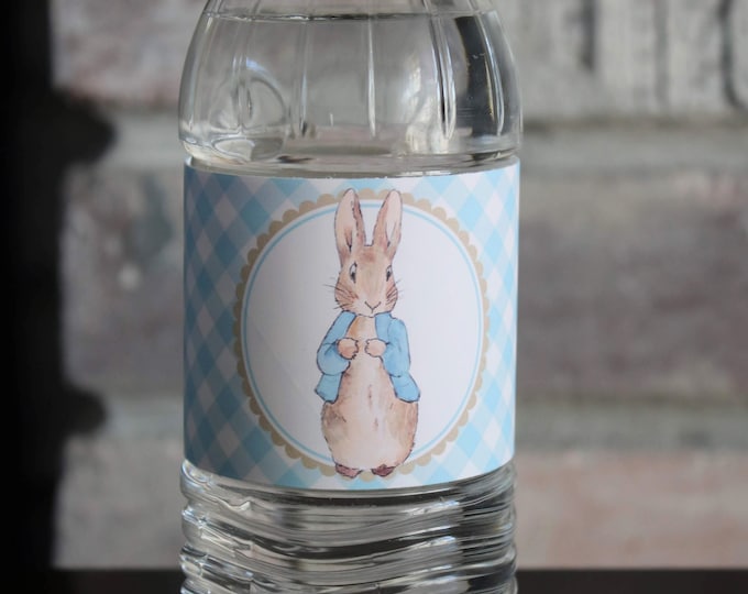 Peter Rabbit Water Bottle Labels Bunny Birthday Decorations | Etsy