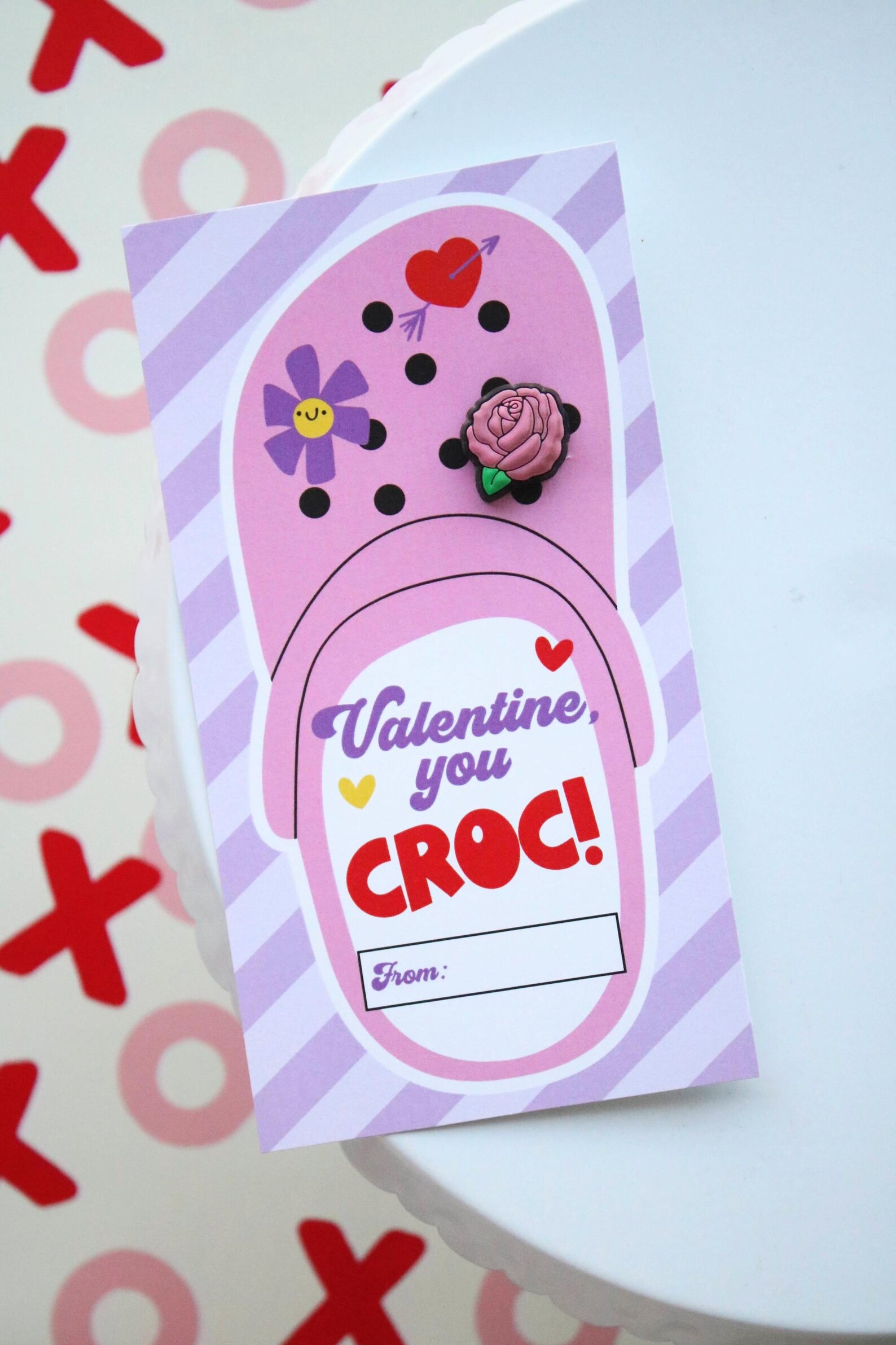 Crocs Valentine, Printable Valentine Cards, Croc Charm Valentines ...