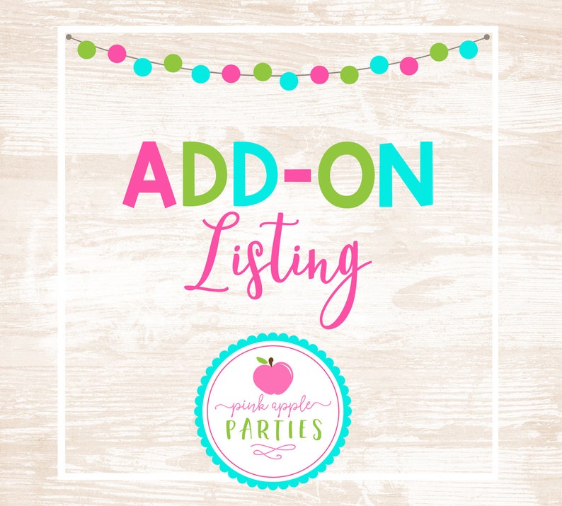 Add on Listing - Etsy