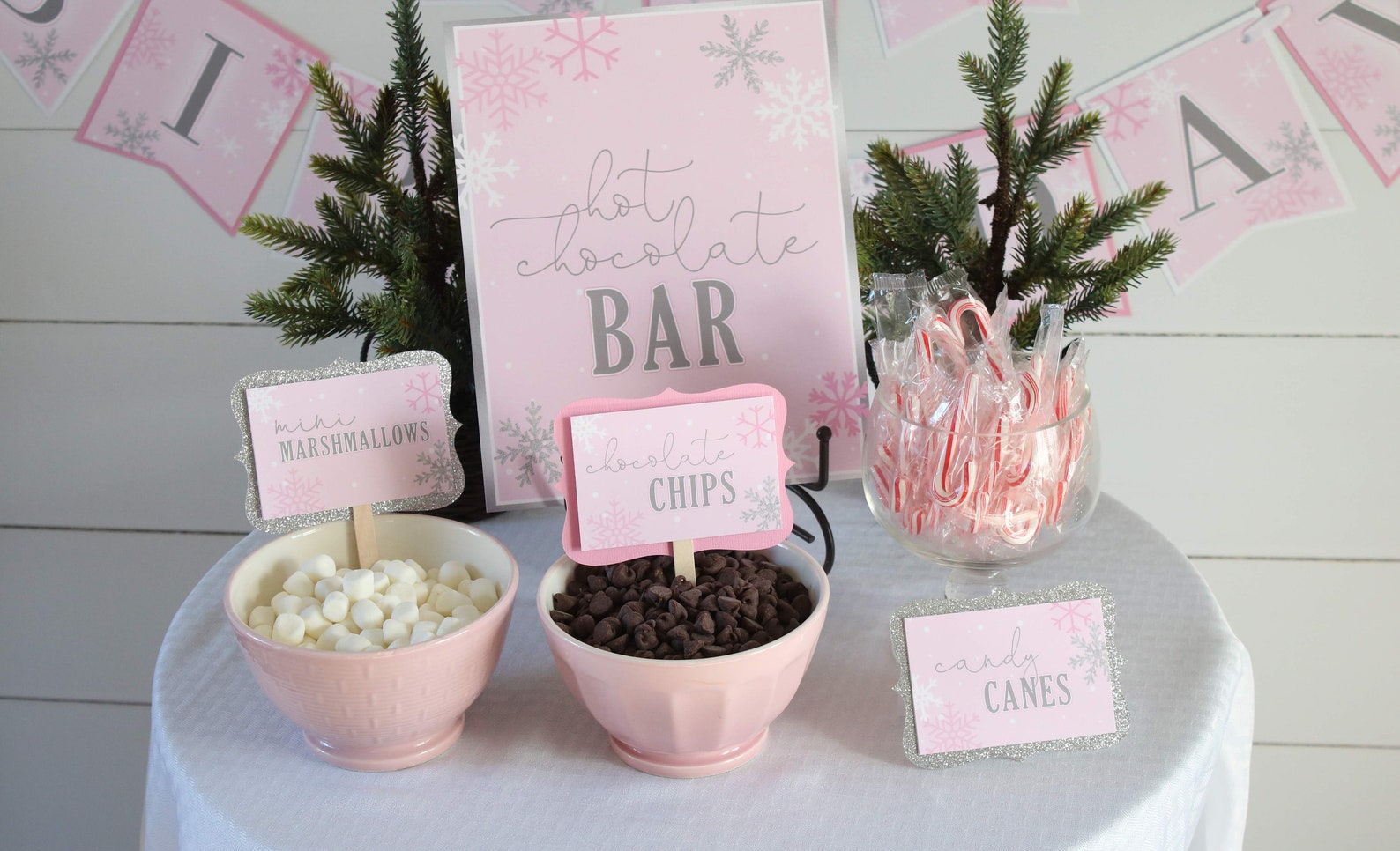 Hot Chocolate Bar Sign + Food Labels, Hot Cocoa Bar Set, Winter ...