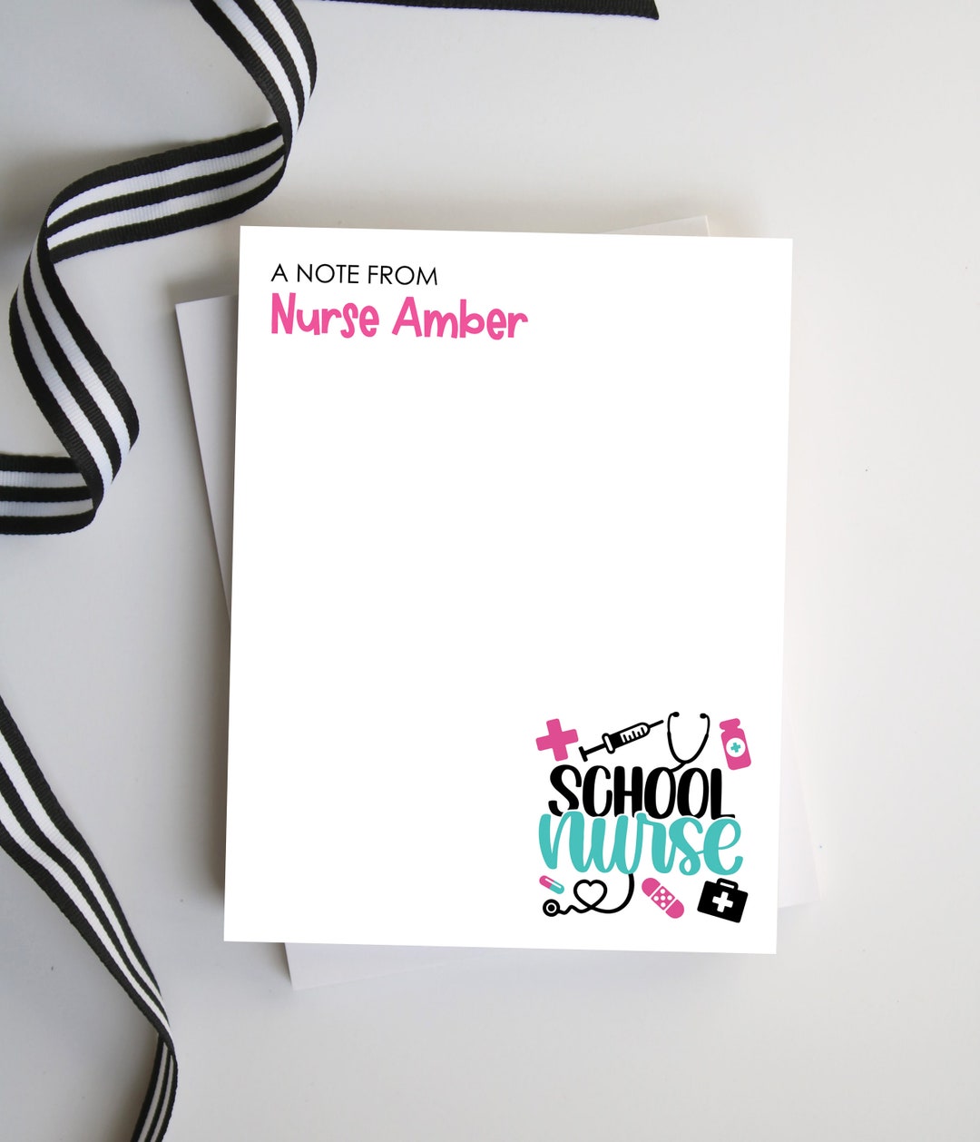 School Nurse Personalized Notepad, School Nurse Gift, Notepad Gift ...