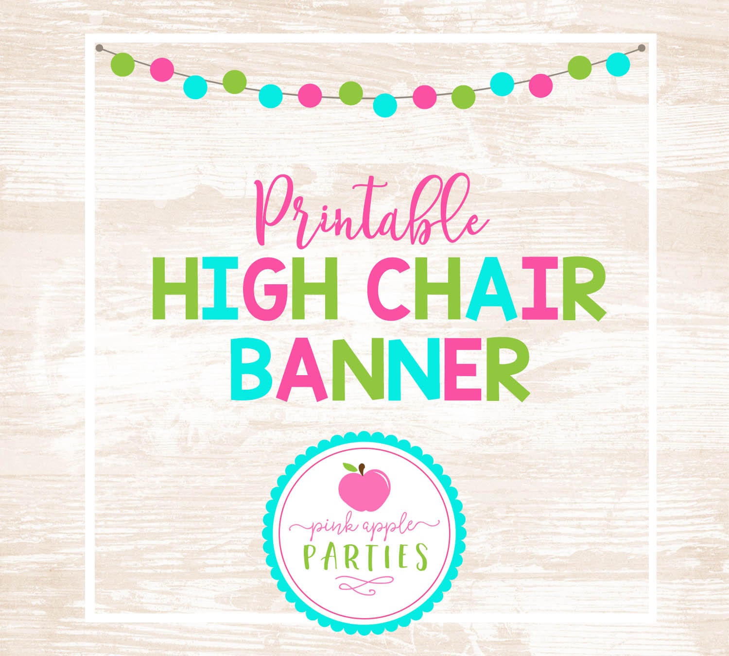 PRINTABLE - High Chair Banner - Etsy