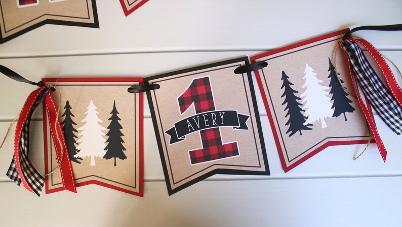 Lumberjack High Chair Banner Buffalo Plaid Birthday High - Etsy