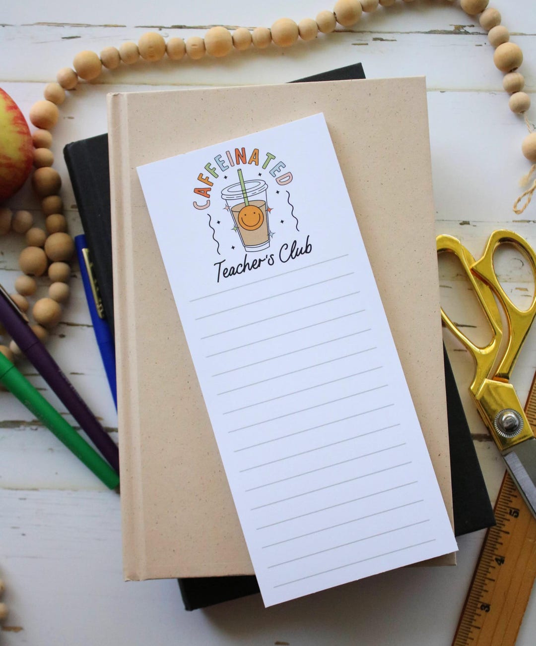Teacher Notepad, Trendy Teacher Stationery, Caffeinated Teacher's Club ...