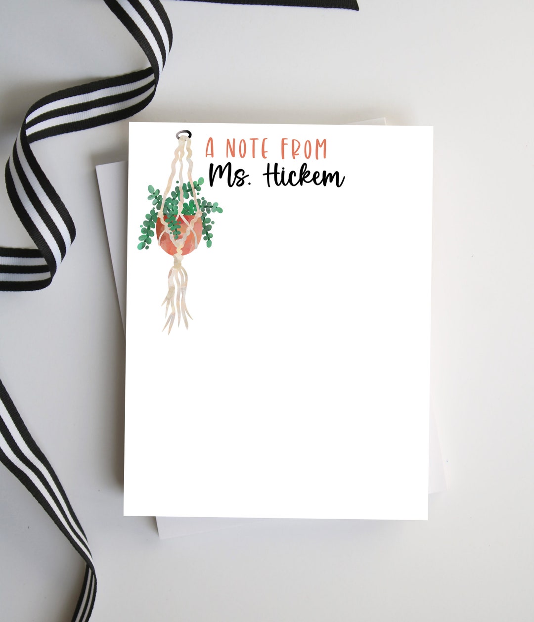 Teacher Notepad Gift, Teacher Appreciation, Plant Lady Notepad, Notepad ...