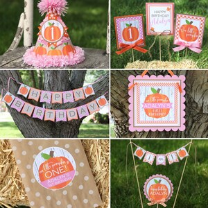 PUMPKIN GIRL Birthday Banner - Little Pumpkin Birthday Decorations ...