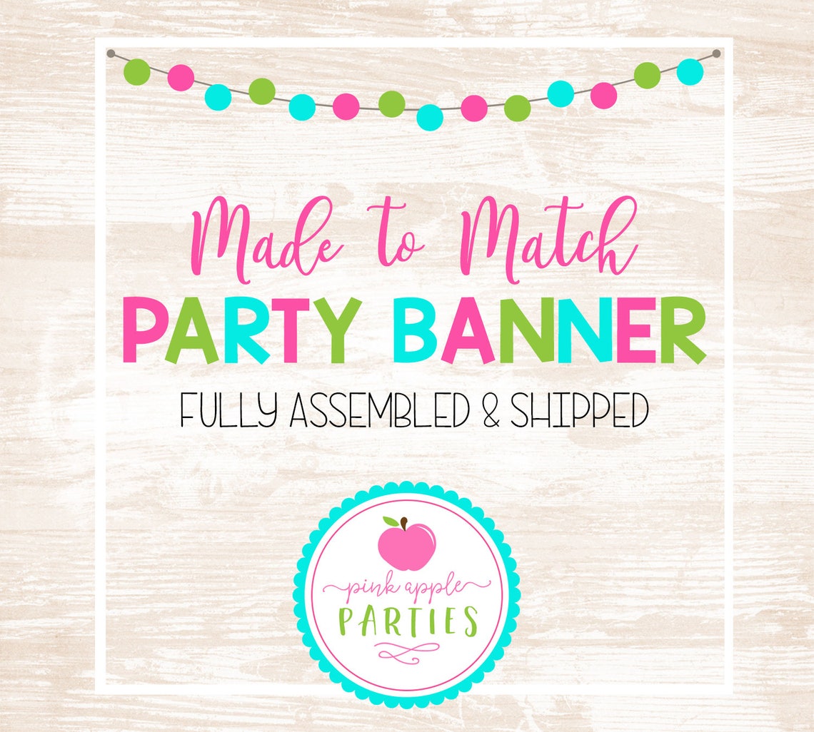 Made to Match Party Banner - Etsy