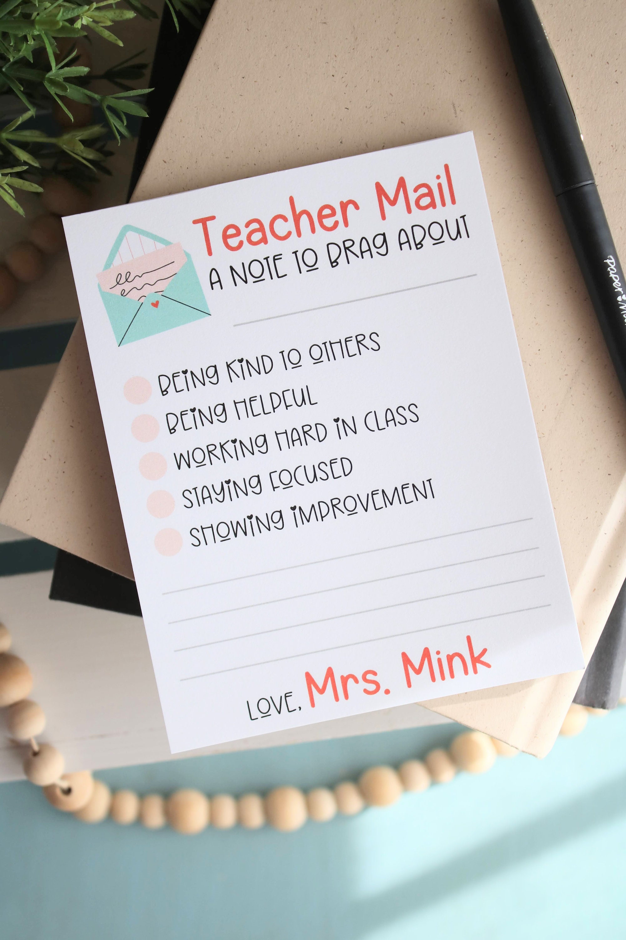Teacher Must Haves 50 Pcs Teacher Mail Notes To Parents - Positive ...