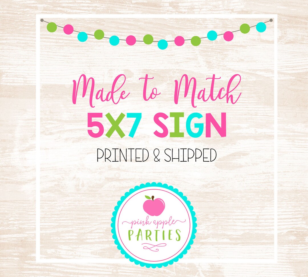 Made to Match - 5x7 Sign, Printed & Shipped - Etsy