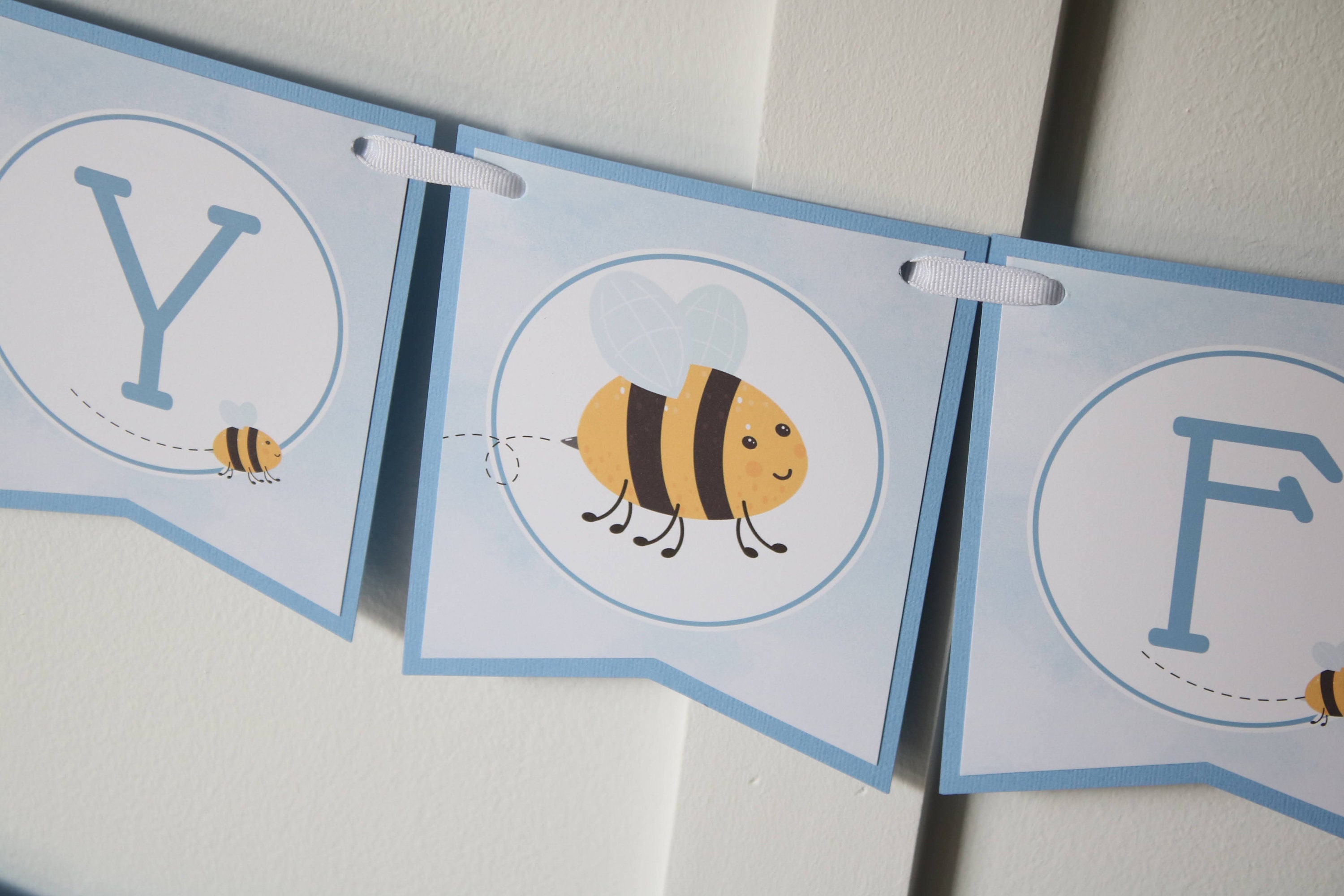 Bee Birthday Banner Happy Bee-day Birthday Party Banner - Etsy