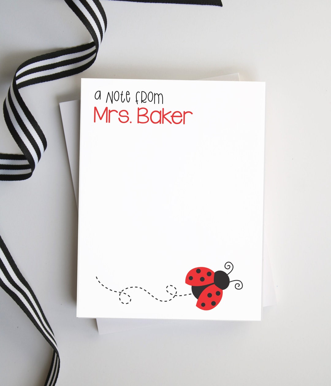 Teacher Notepad, Teacher Gift, Ladybug Notepad, Notepad for Her ...