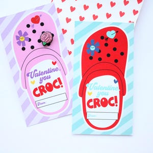 Crocs Valentine, Printable Valentine Cards, Croc Charm Valentines ...