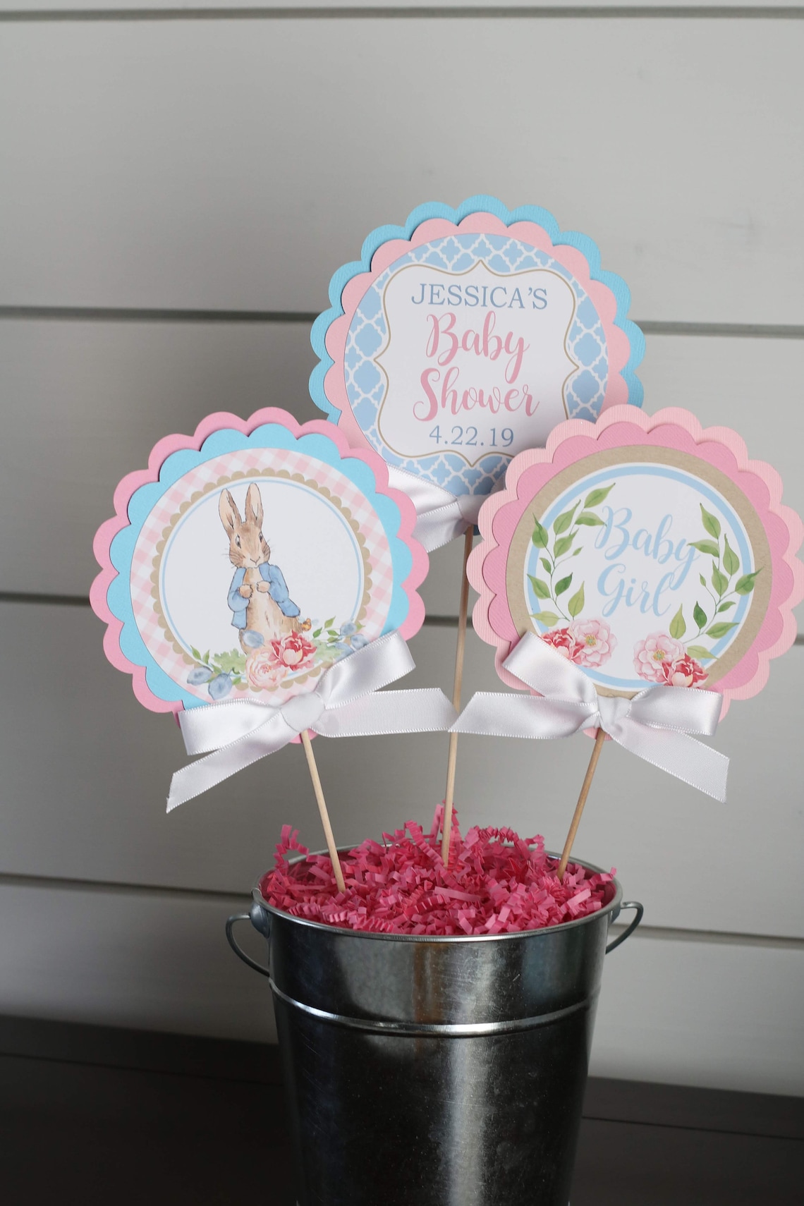 Peter Rabbit Baby Shower Girl Centerpiece Sticks Bunny Baby - Etsy