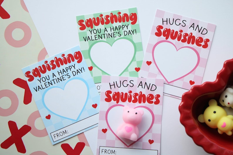 Squishy Valentine, Printable Valentine Cards, Mochi Class Valentines ...