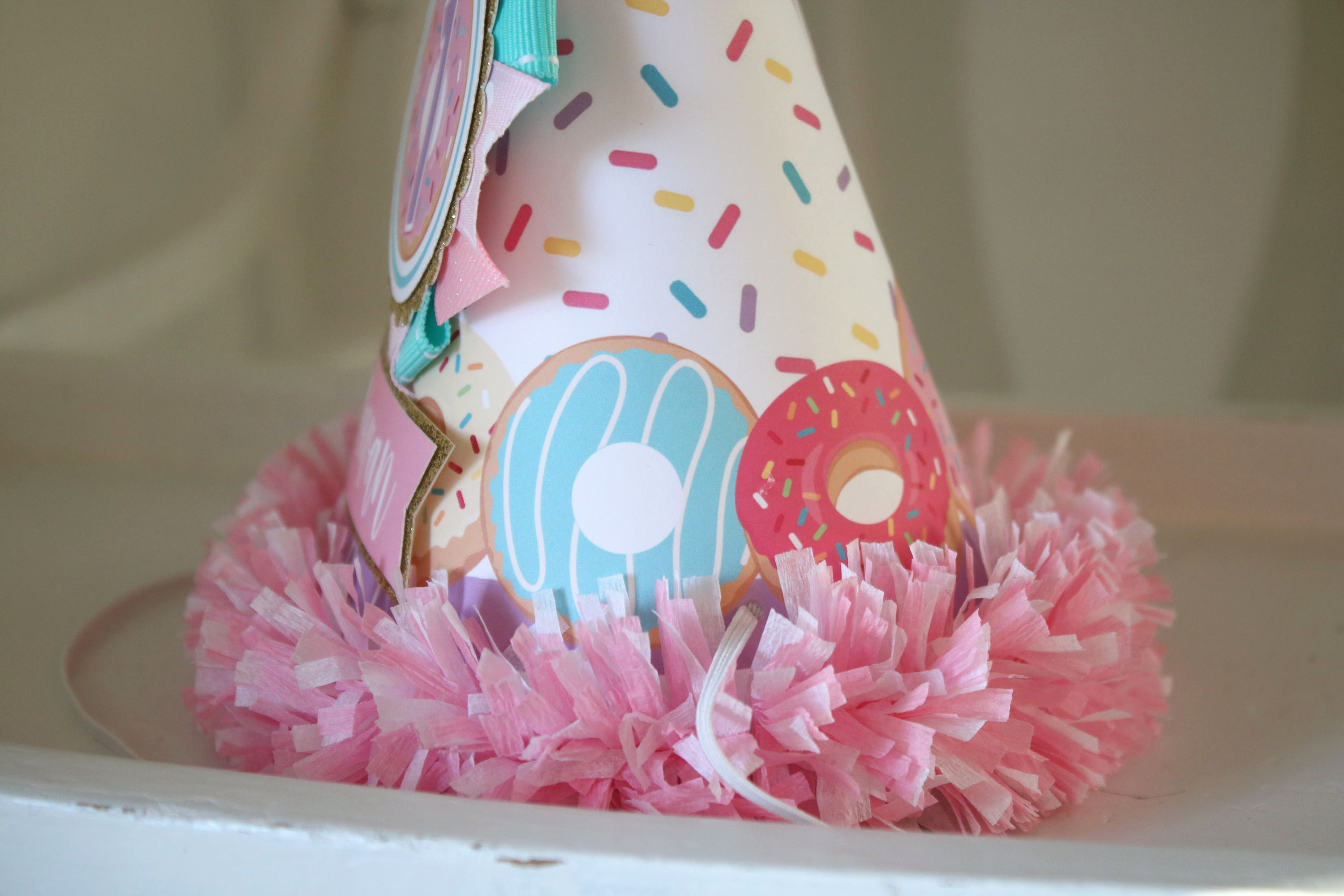 Donut Birthday Party Hat Donut First Birthday Party Hat - Etsy