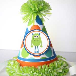 Monster Birthday Party Hat - Little Monster Birthday Hat - Boy Birthday ...