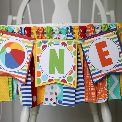 Beach Ball Garland Beach Ball Banner Summer Party Banner - Etsy