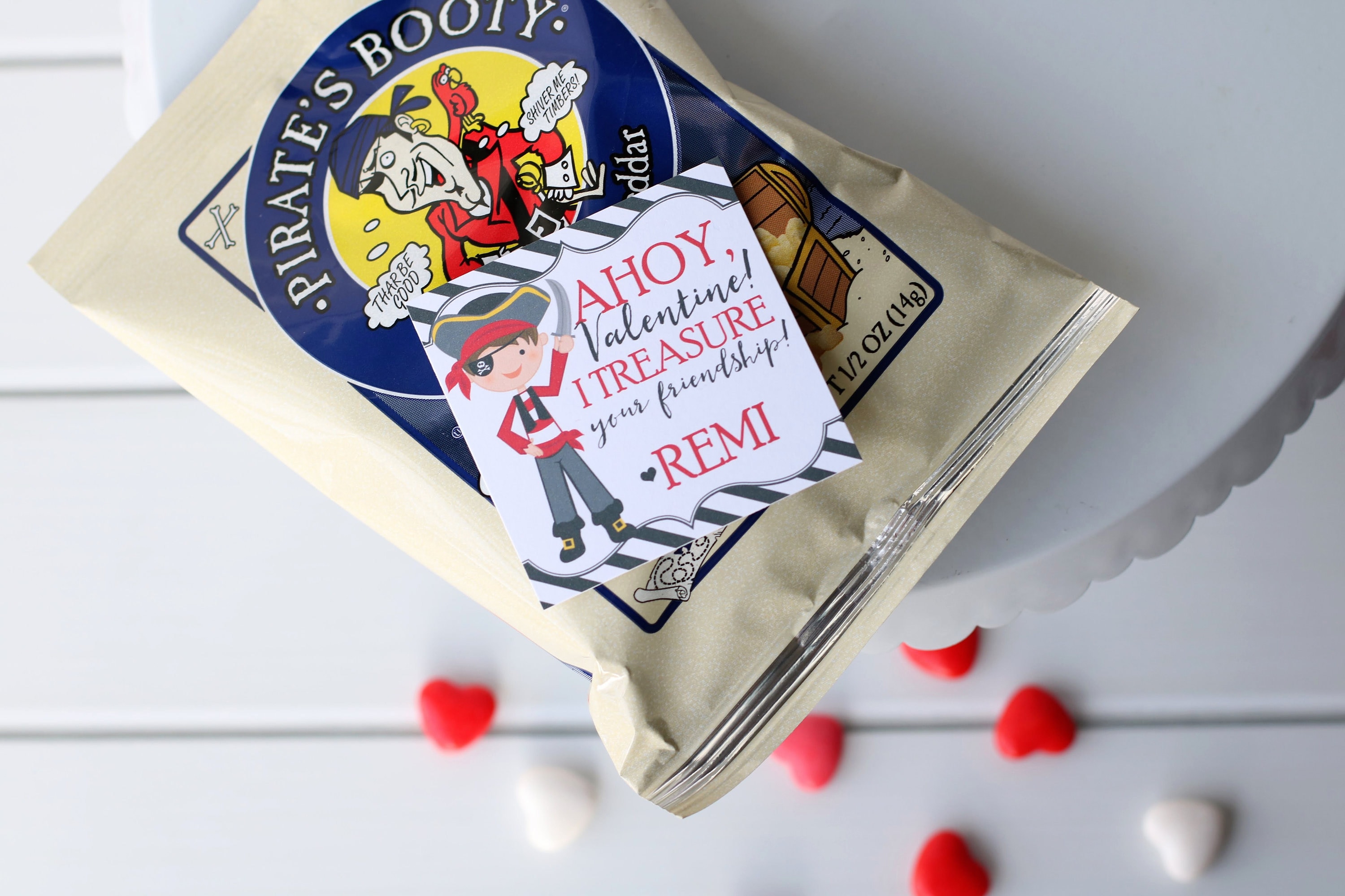 Pirate Valentine, Personalized Printable Valentine, Noncandy Kids ...