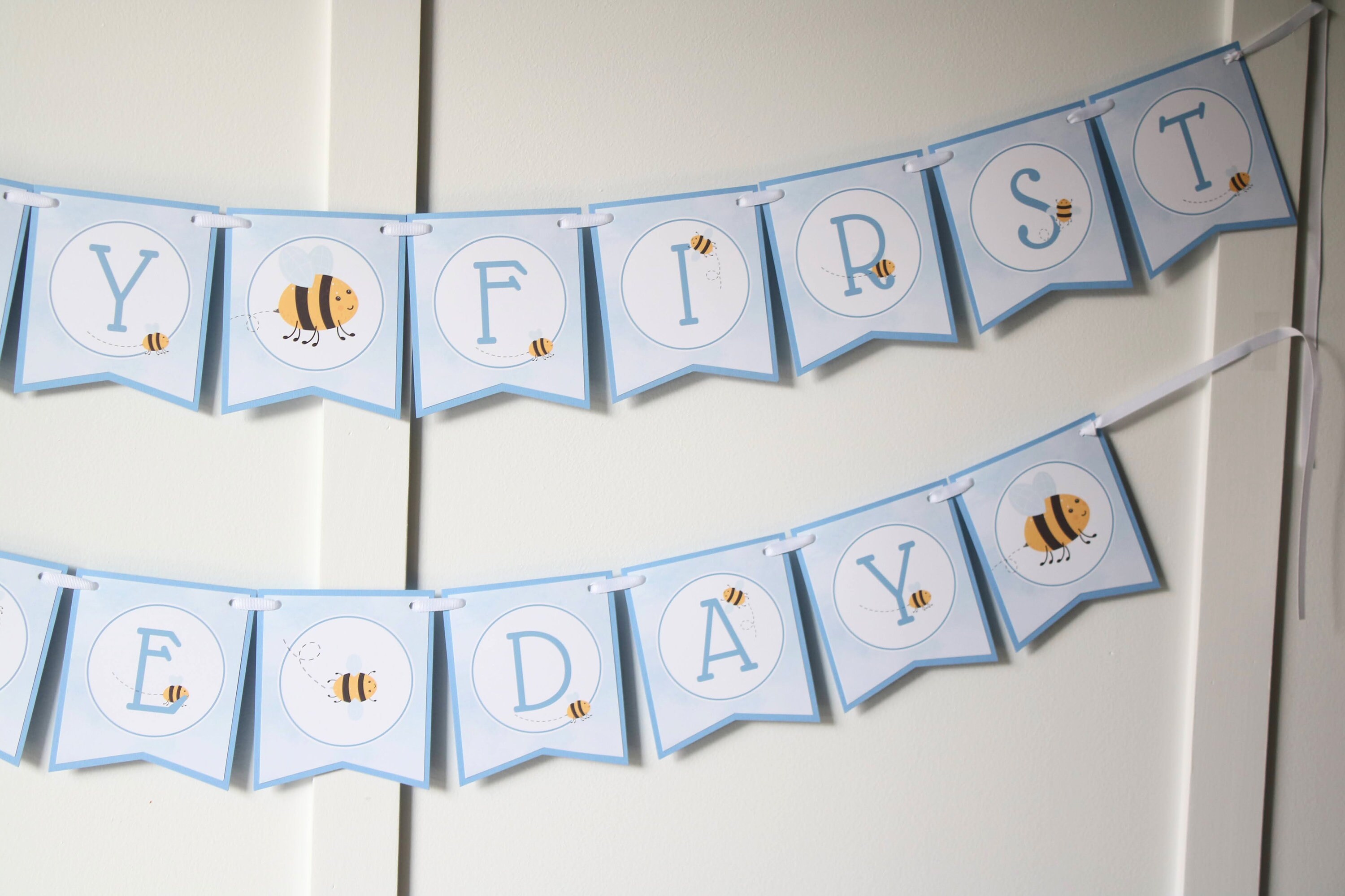 Bee Birthday Banner Happy Bee-day Birthday Party Banner - Etsy