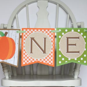 Pumpkin High Chair Banner - Boy Little Pumpkin Birthday High Chair ...