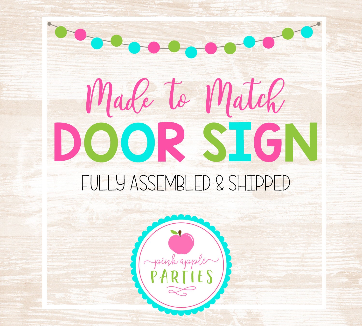 Made to Match Door Sign Welcome Sign Party Door Hanger | Etsy