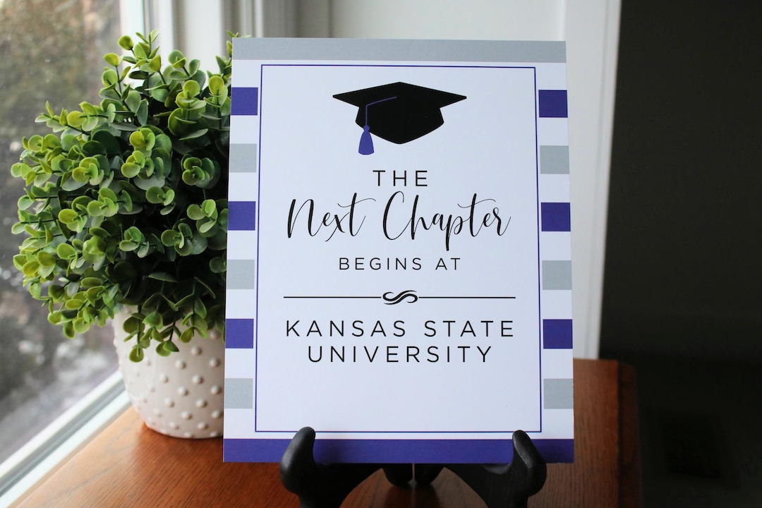 Next Chapter Graduation Sign, College Plans Grad Party Sign Decor ...
