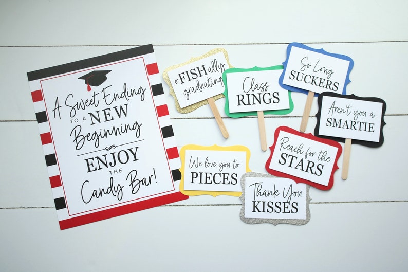 Graduation Candy Labels Graduation Party Decor Grad Candy - Etsy