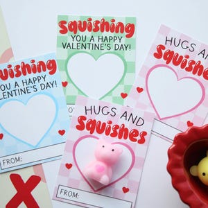 Squishy Valentine, Printable Valentine Cards, Mochi Class Valentines ...