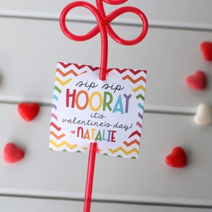 Crazy Straw Valentine, Printable Valentine, Non Candy Valentine ...