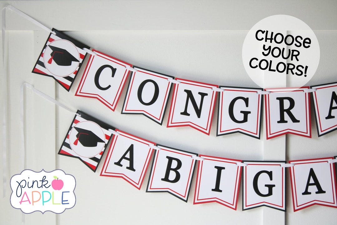 Graduation Party Banner, Congrats Grad Banner, Graduation Backdrop ...