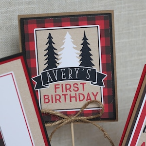Lumberjack Buffalo Plaid Centerpiece Sticks,lumberjack Table ...