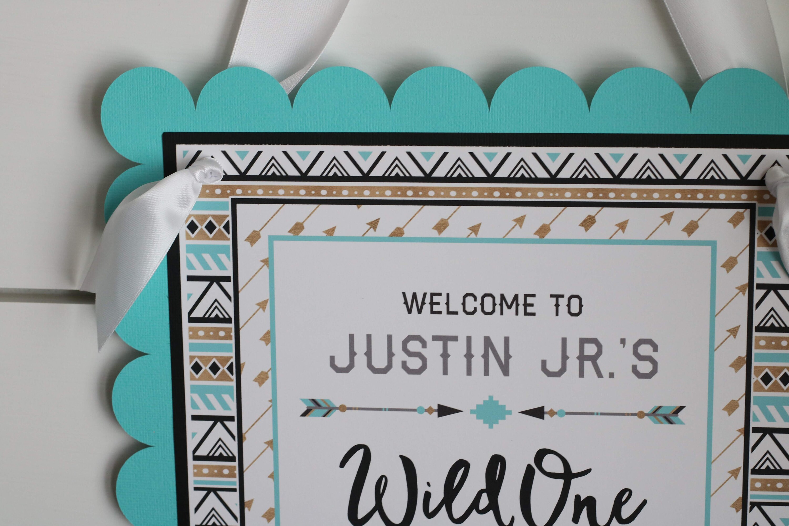 Wild One Tribal Boy Welcome Door Sign Tribal Boy Birthday | Etsy