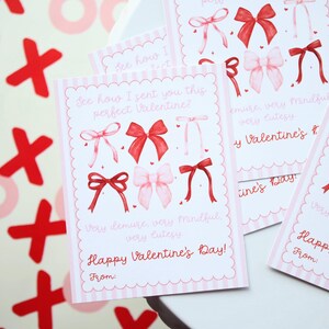 Bow Valentine, Printable Valentine Cards, Demure & Cutesy Class ...