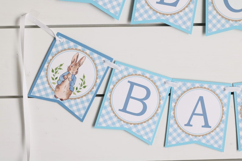 Peter Rabbit Baby Shower Banner Some Bunny Baby Shower - Etsy
