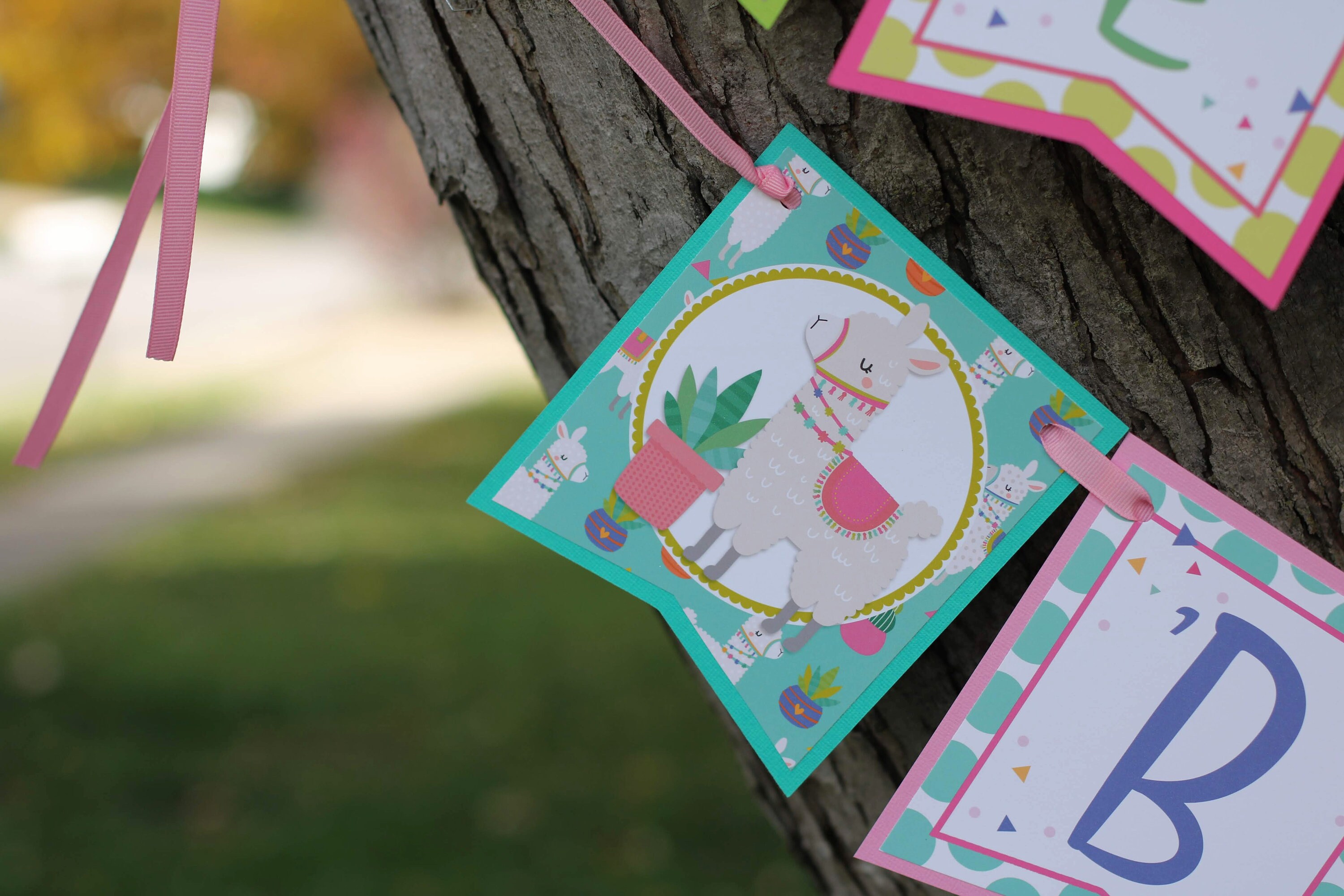 Llama Cactus Birthday Banner Let's Taco Bout It Fiesta - Etsy