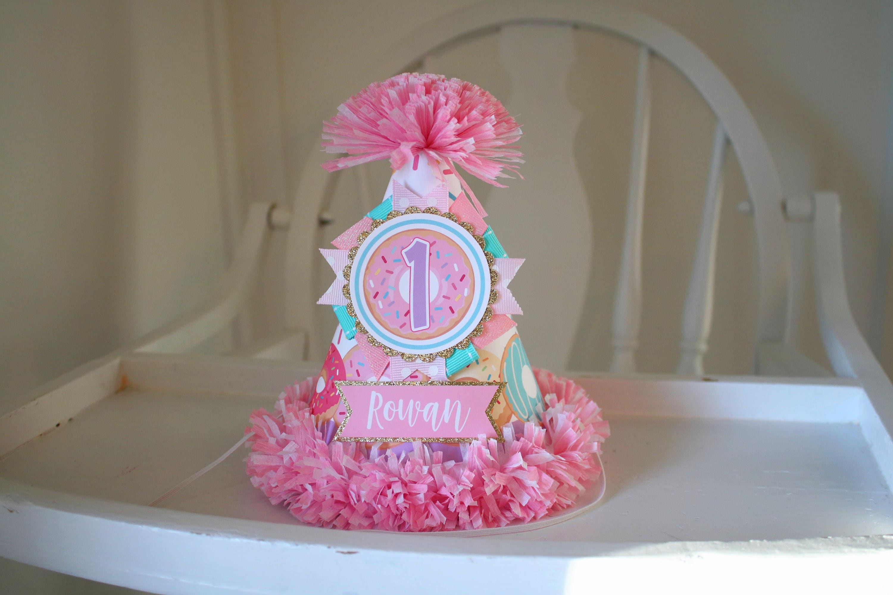 Donut Birthday Party Hat Donut First Birthday Party Hat - Etsy