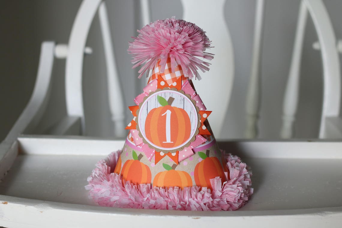 PUMPKIN GIRL Birthday Party Hat Pumpkin Patch Fall First | Etsy